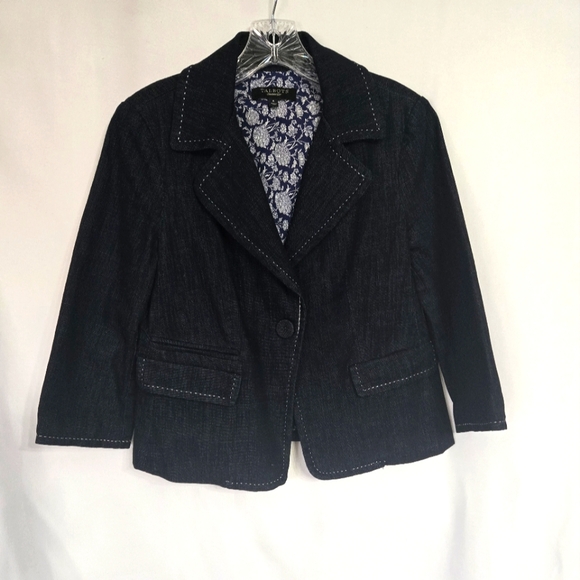 Talbots | Jackets & Coats | Talbots Lined Navy Casual Spring Trendy ...